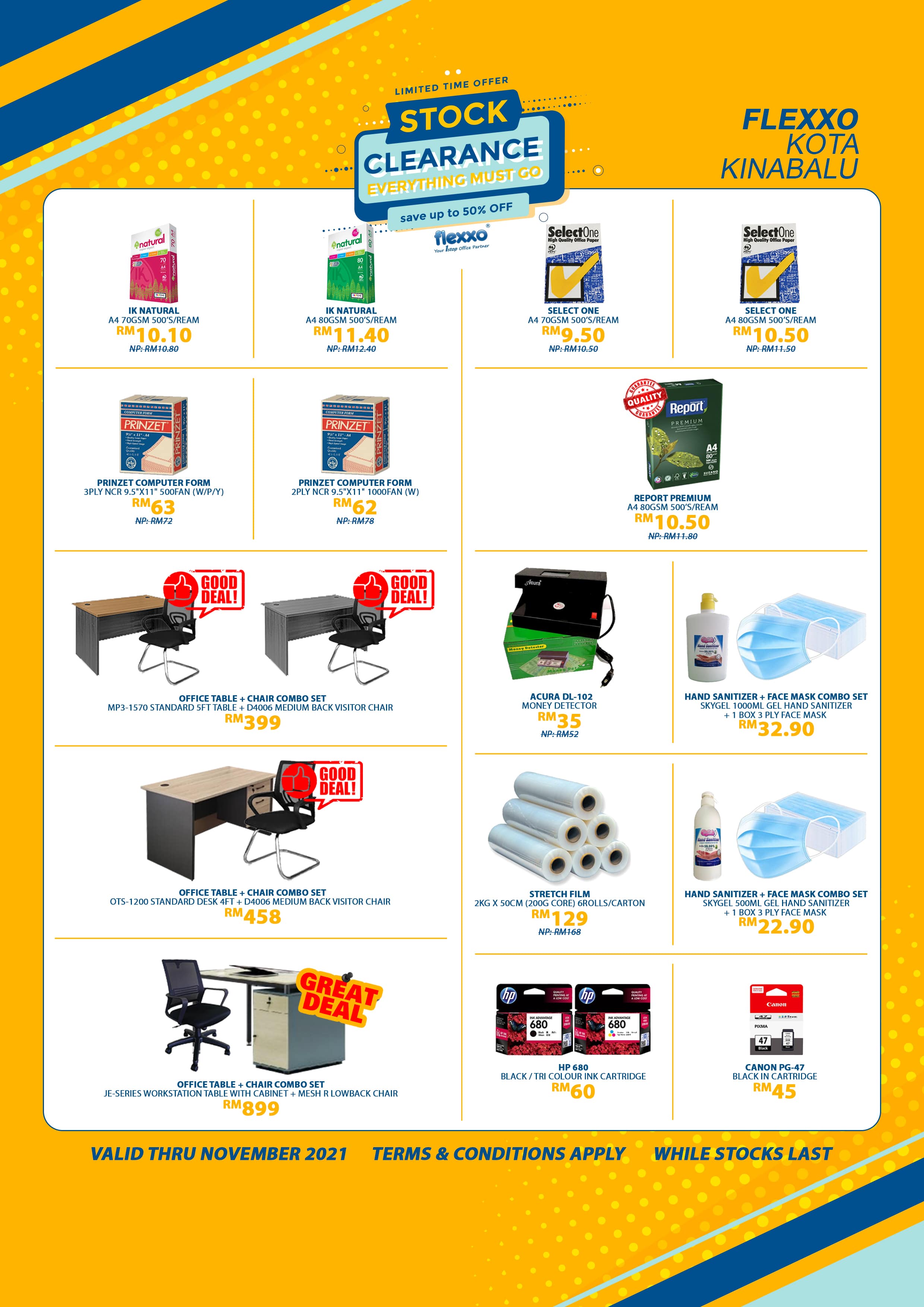 Stock Clearance | Office Supplier - Flexxo | Kuching